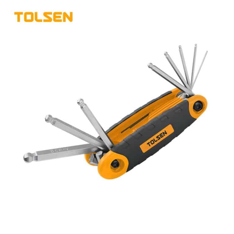 8PCS FOLDING BALL POINT HEX KEY SET - TOLSEN® Tools
