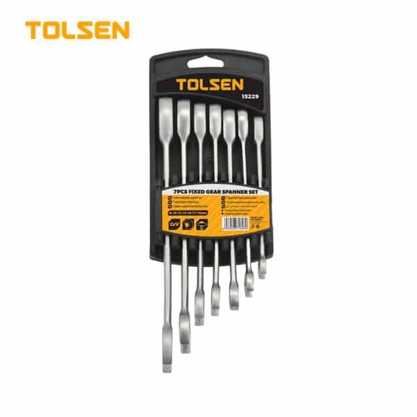 7PCS FLEXIBLE HEAD COMBINATION RATCHET SPANNER SET - TOLSEN TOOLS