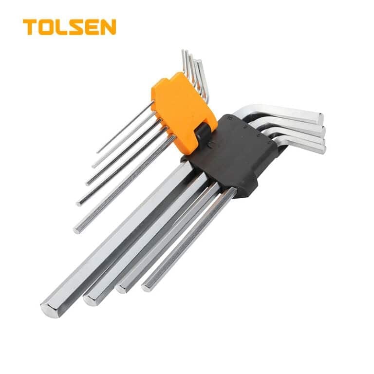 9PCS EXTRA-LONG ARM HEX KEY SET - TOLSEN® Tools