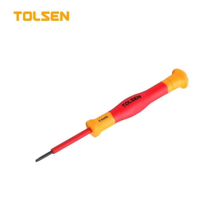 INSULATED PRECISION SLOTTED SCREWDRIVER (PREMIUM) - TOLSEN® Tools