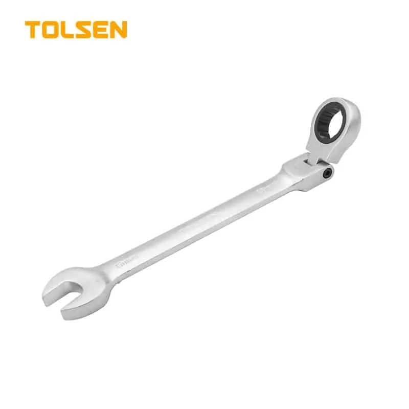 FLEXIBLE HEAD COMBINATION RATCHET SPANNER TOLSEN Tools
