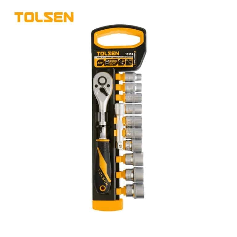 14PCS 1/4" RATCHET HANDLE WITH SOCKET SET - TOLSEN® Tools