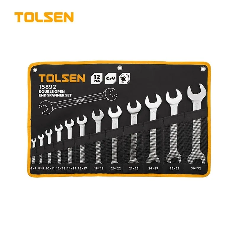 12PCS DOUBLE OPEN END SPANNER SET TOLSEN Tools
