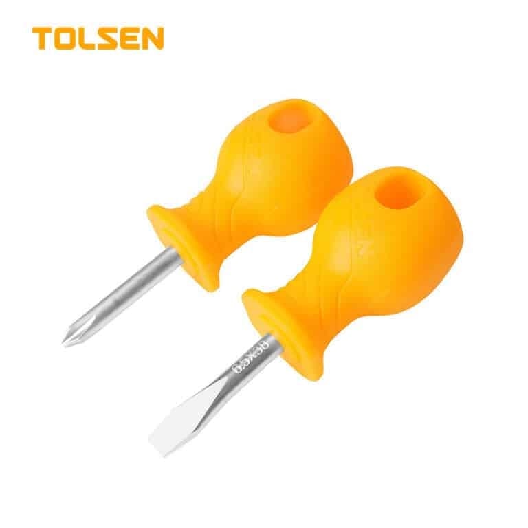 2PCS STUBBY SCREWDRIVER SET - TOLSEN® Tools