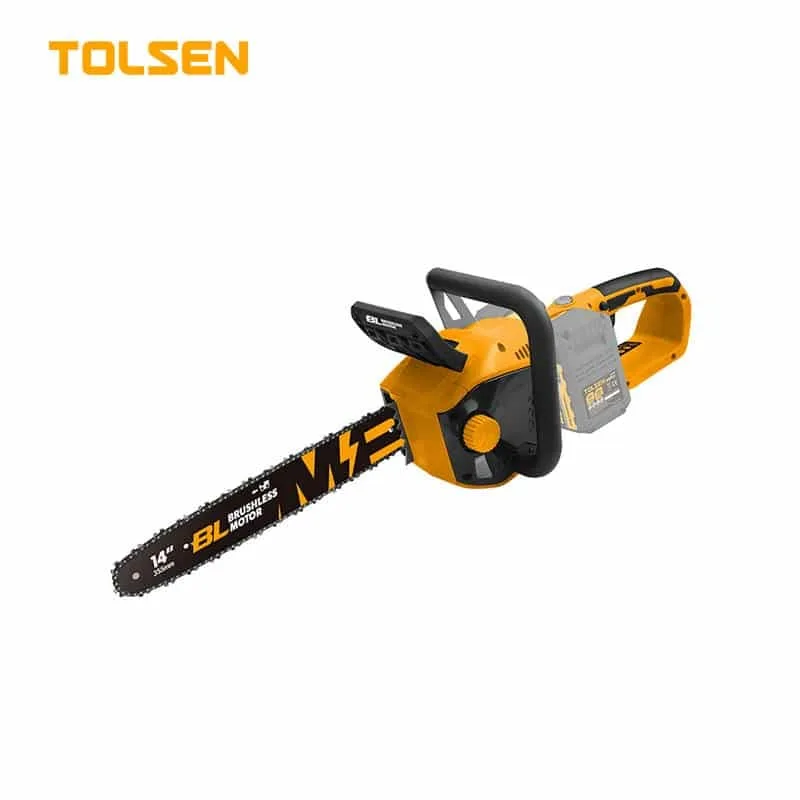 LI ION BRUSHLESS CORDLESS CHAIN SAW INDUSTRIAL TOLSEN TOOLS