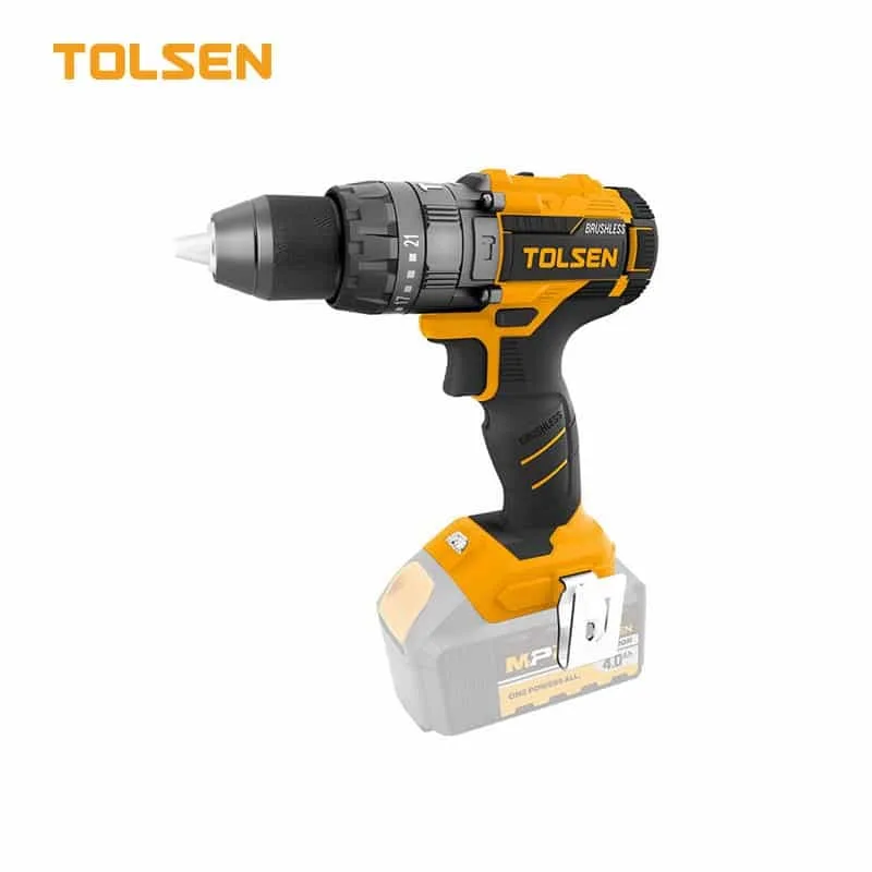 20V LI ION BRUSHLESS CORDLESS IMPACT DRILL INDUSTRIAL TOLSEN Tools
