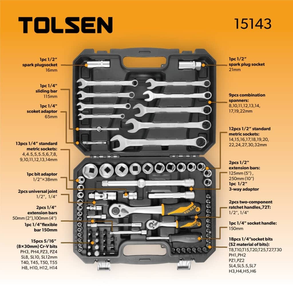 82PCS SOCKET SET (INDUSTRIAL) - TOLSEN® Tools